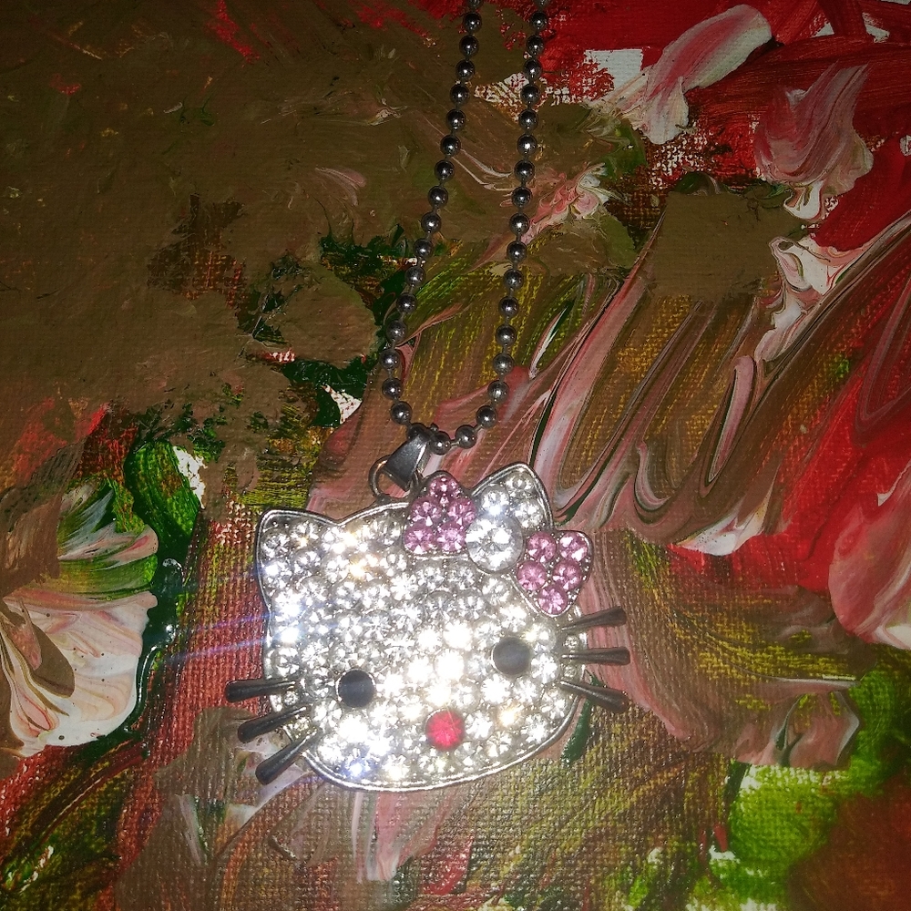 Hello Kitty Rhinestone Necklace - Gem